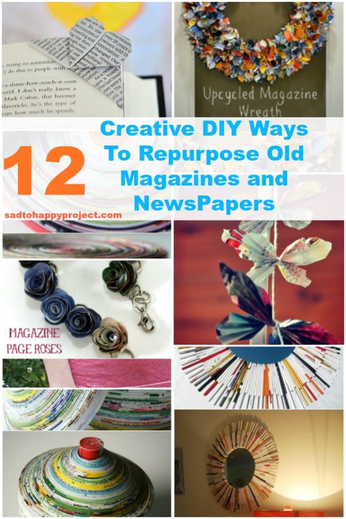 12 Innovative Ways to Recycle Magazines and Newspapers - Sad To Happy ...