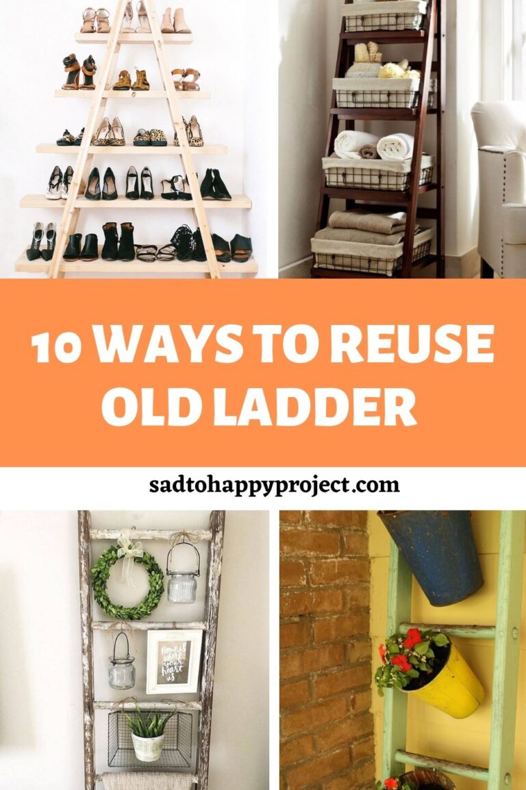 10 Amazing Repurposed Old Ladder Ideas To Try - Sad To Happy Project