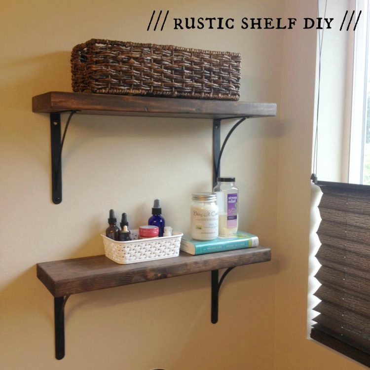 21 Best DIY Bathroom Shelf Ideas - Sad To Happy Project