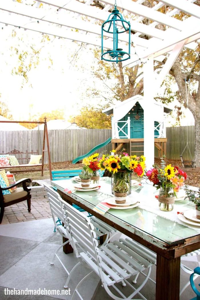 25 DIY Outdoor Table Ideas for Your Backyard