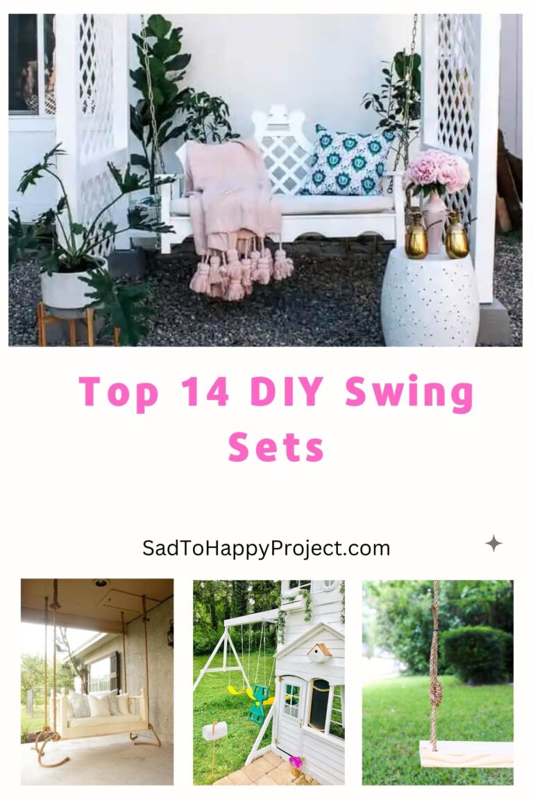 14 DIY Swing Set Ideas - Sad To Happy Project