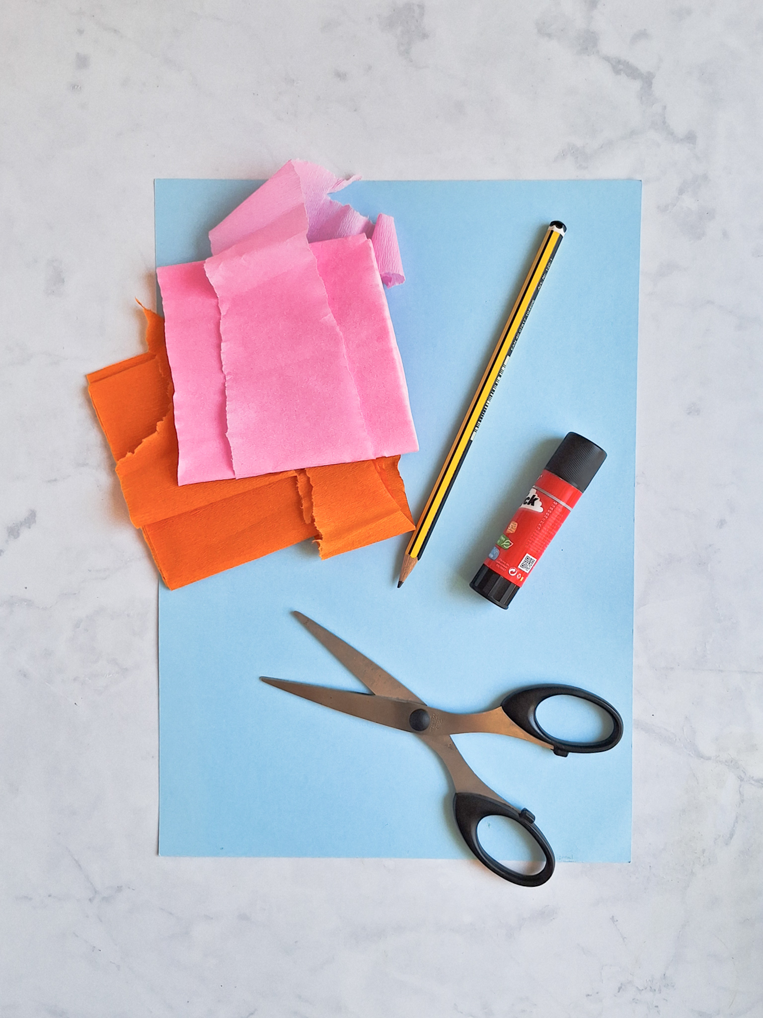 Valentine's Day Tissue Paper Heart Card