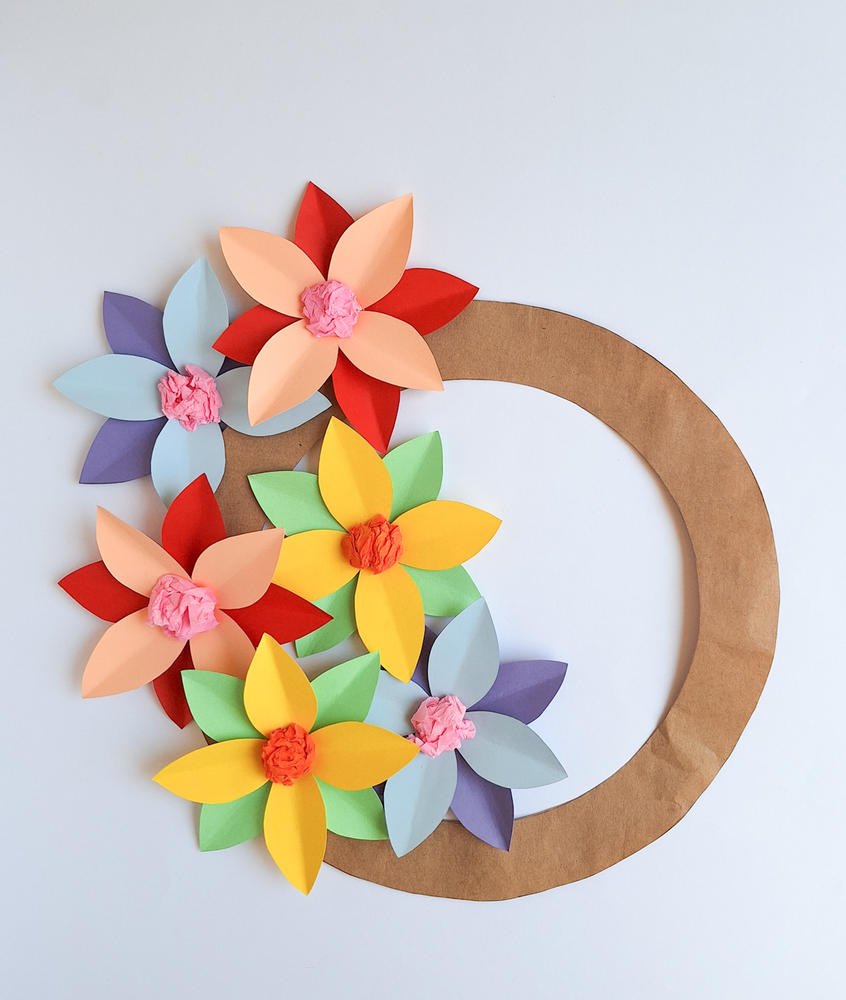 DIY Paper Flower Wreath
